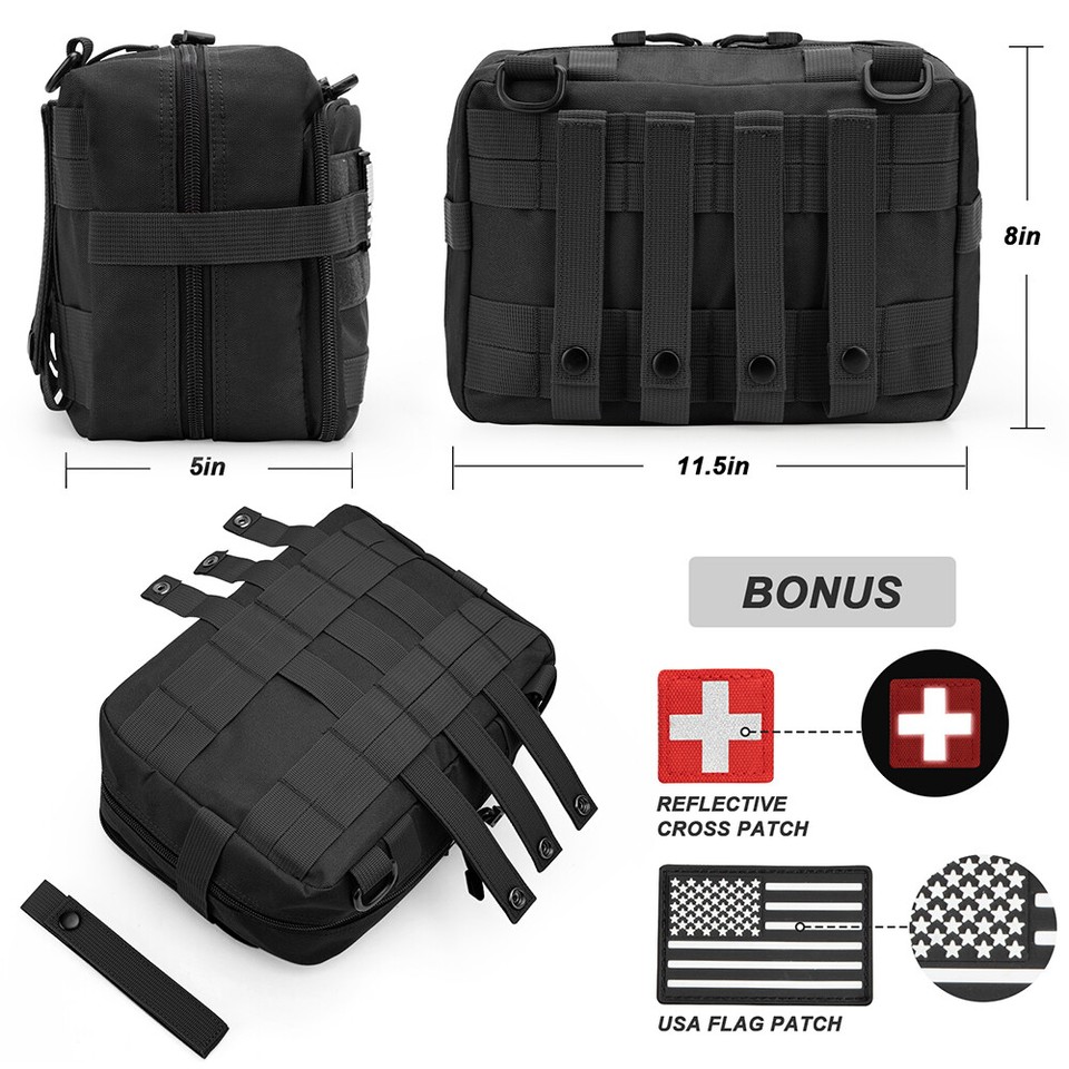 Tactical Molle Medical Pouch Military Rip-away First Aid Kit IFAK EMT ...