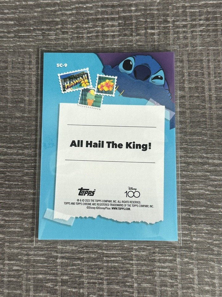 2023 Topps Chrome Disney 100 All Hail The King Stitch in Costume #SC-9 ...