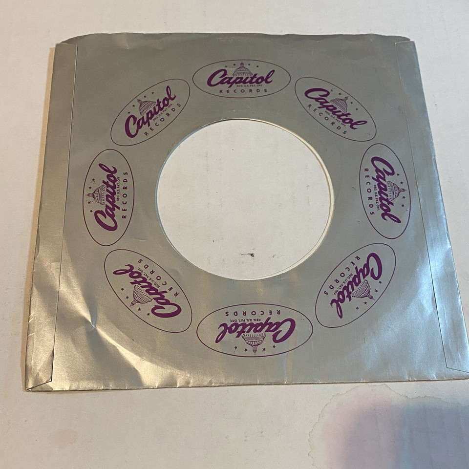 Capitol Records 45rpm Record Sleeve: Silver/Concentric Purple Logo MIC ...