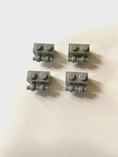 LEGO Parts: 1x2 Brick w Open End Side Handle, Part# 30236, Lt Bl Gray ...
