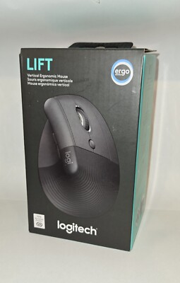 Logitech Lift Vertical Ergonomic Mouse Wireless Bluetooth - Black ...