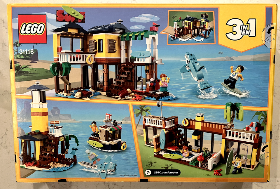 Lego Creator 3 in 1 Surfer Beach House Set 31118 New Condition Sealed ...