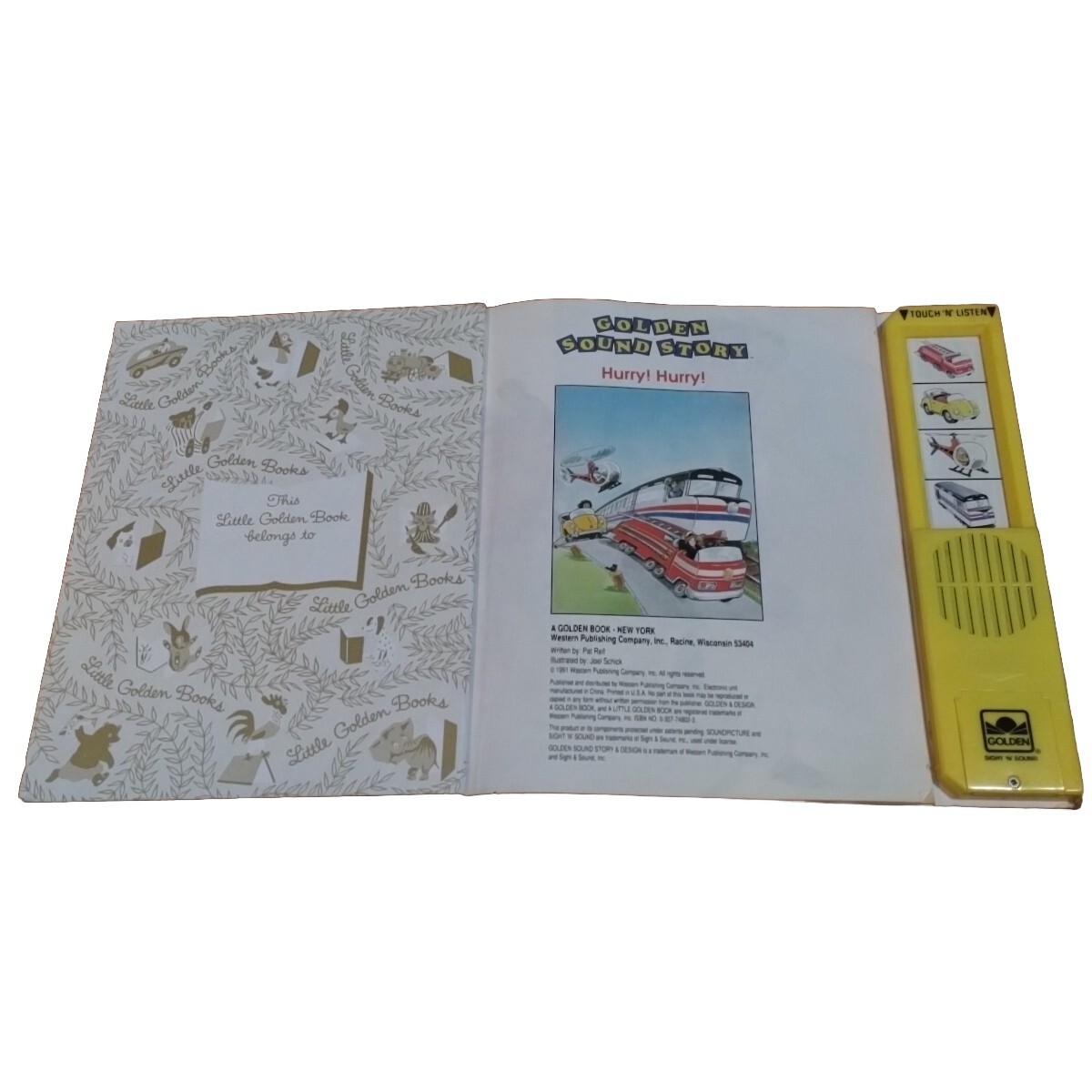 Golden Sound Story Hurry! Hurry! WORKING VERY RARE a Little Golden Book ...