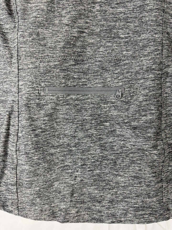 Athleta NEW Pacifica Wrap Front Short Sleeve Shirt Quarter Zip Gray XS ...