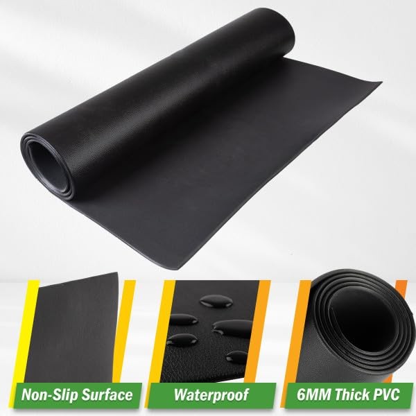 Exercise Bike Mat - 30x60in Non-Slip Waterproof Indoor Cycle or ...