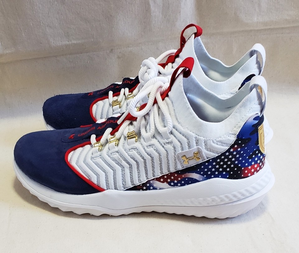 Under Armour Men's 12.5 Bryce Harper 9 Turf Baseball Shoes Indoor White ...