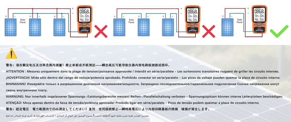 ZIBOO Solar Panel MPPT Meter Photovoltaic Multimeter PV Module Power FT ...