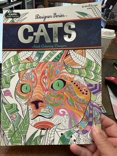 Kappa Designer Series CATS Adult Coloring Book #1810 - 31 pages to ...