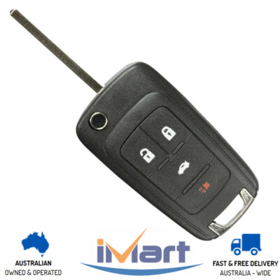 Fits HOLDEN COMMODORE VF 4 Button Remote Flip Key Blank Replacement ...