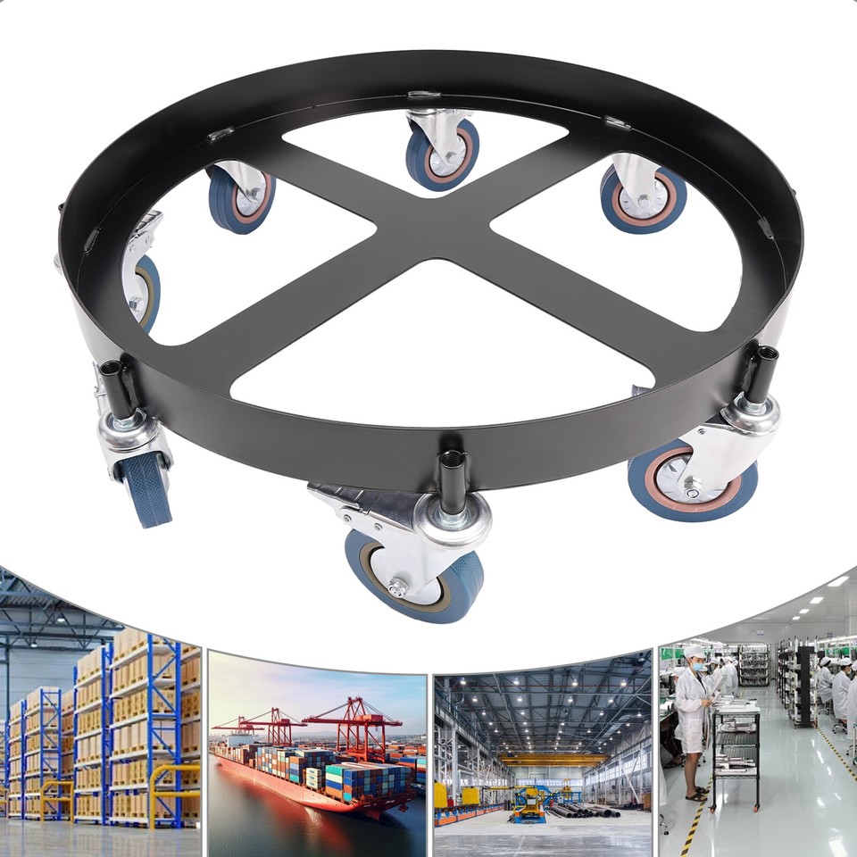 55 Gallon 907kg/2000lb Drum Dolly Barrel Dolly Carts Drum Trolley Dolly ...