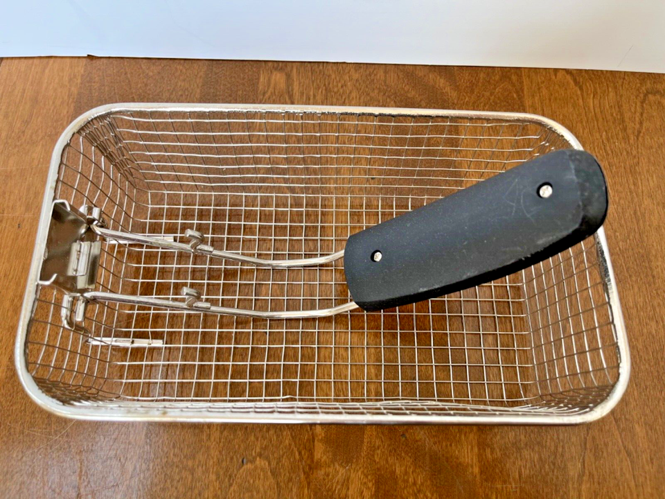 Deep Fry Basket Wire Mesh Rectangle with Long Handle Frying Tool ...