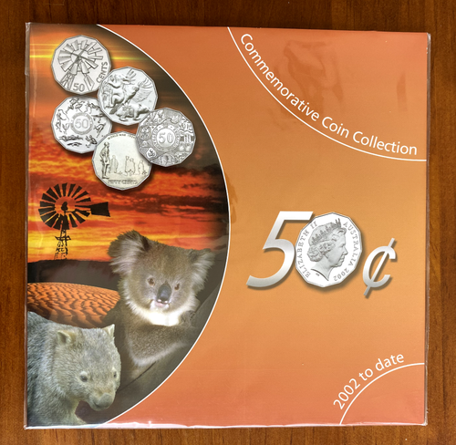 AUSTRALIAN: 2002 TO DATE 50 CENT x 5 COMMEMORATIVE COIN COLLECTION ...