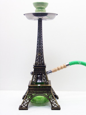 NEW GREEN PARIS EIFFEL TOWER MODERN Hookah Shisha Hooka BRASS Frame 1 ...