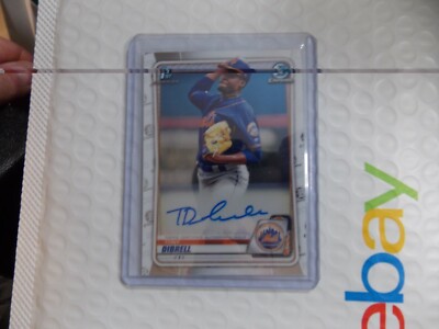 2020 Bowman Chrome Tony Dibrell Prospect Auto Autograph Mets | eBay