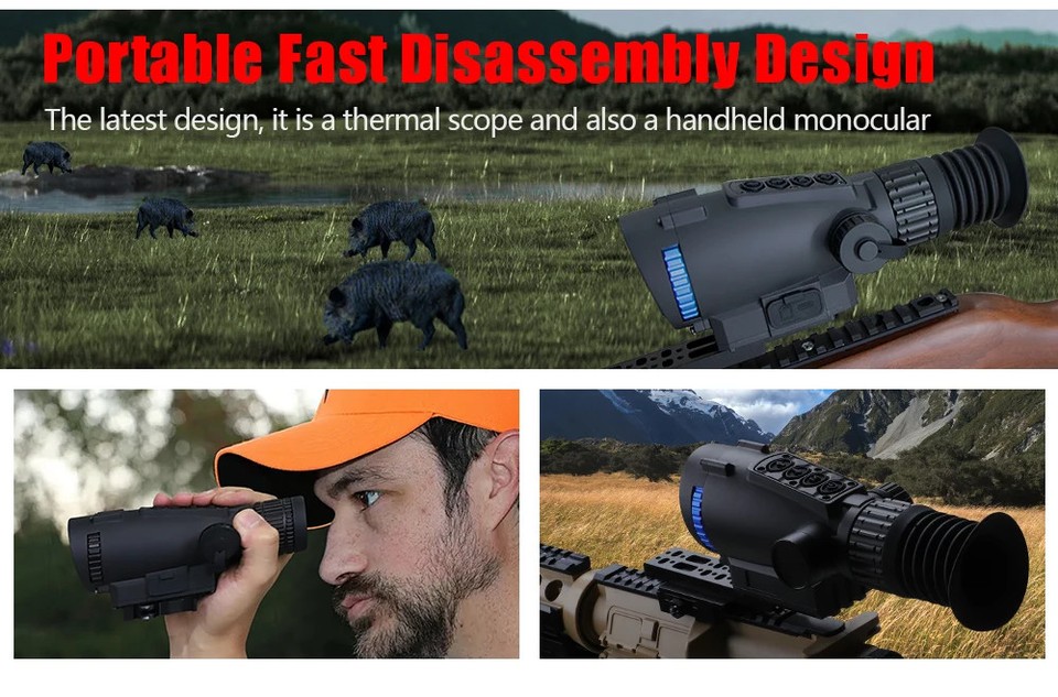 Thermal Monocular Scope 384X288 Thermal Scope NETD 25mK with Video Rec ...