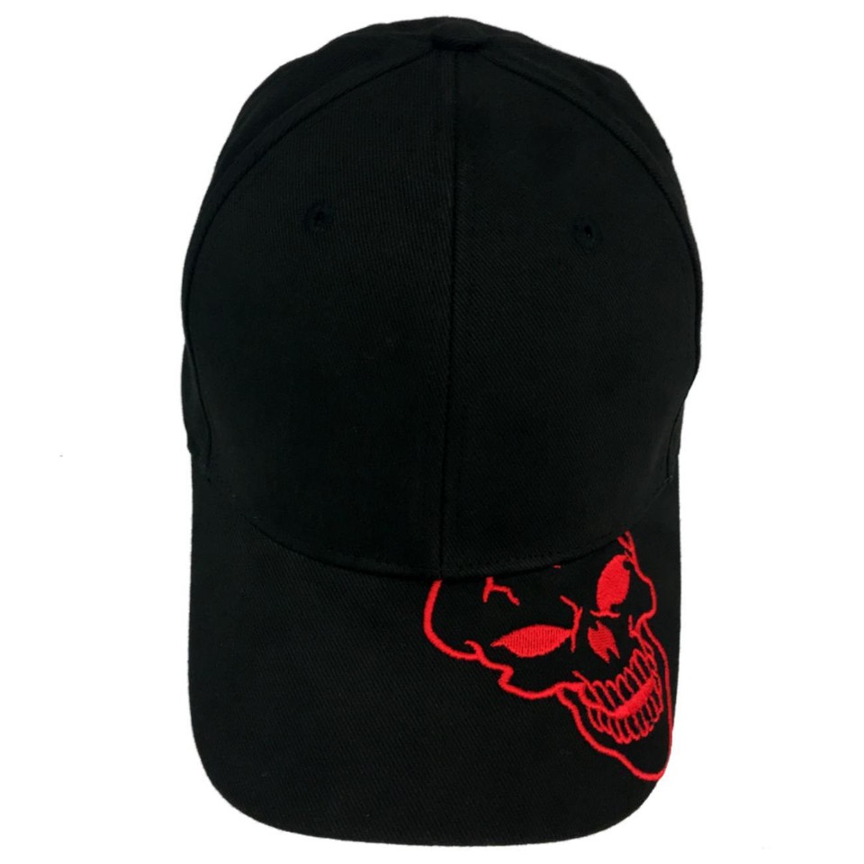 Skull Skeleton Skateboard Biker Motorcycle Military Goth Baseball Ball ...