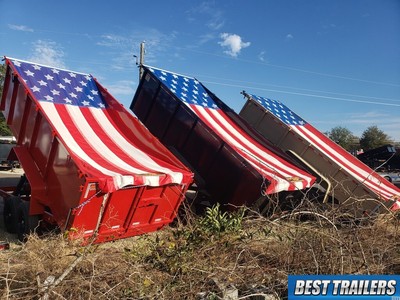 american flag dump trailer 7 x 16 14k GVWR w 48 high sides tarp ...