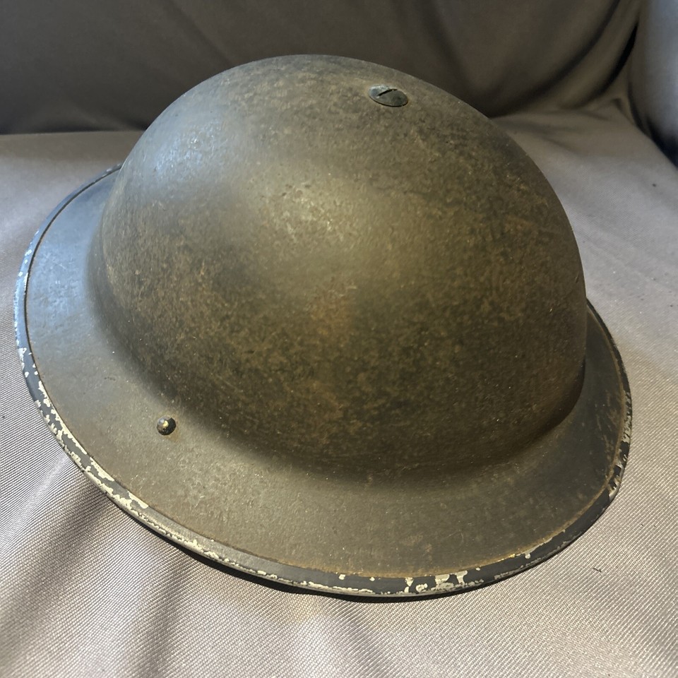 WW2 British Army Brodie POLICE Helmet NFS ARP Air Raid Home Guard Dated ...