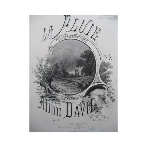 DAVID Adolphe La Pluie Piano | eBay