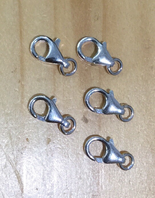 Lobster Claw Clasp with Open Loop .925 Sterling Silver 11mm Finding LOT ...