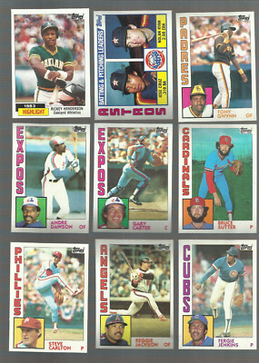 AWESOME lot of 500+ 1984 TOPPS baseball cards with STARS and HALL of ...