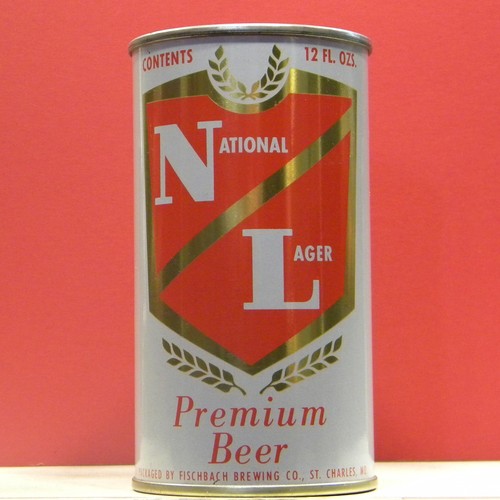 National Lager Beer Flat Top 12 oz Can Fischbach St Charles Missouri ...