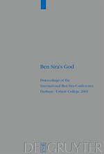Ben Sira's God von Renate Egger-Wenzel (2002, Gebundene Ausgabe) online ...