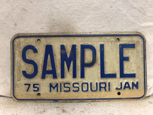1975 Missouri Sample License Plate | eBay