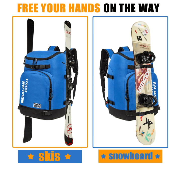 Ski Boot Bag 50L Waterproof Snowboard Travel Backpack Helmet Goggle ...