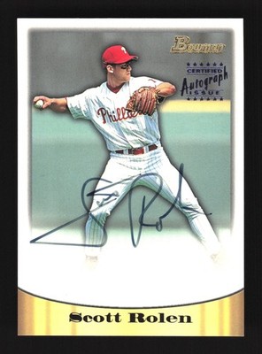 Scott Rolen Philadelphia Phillies 1998 Bowman Cert. Autograph #17 | eBay