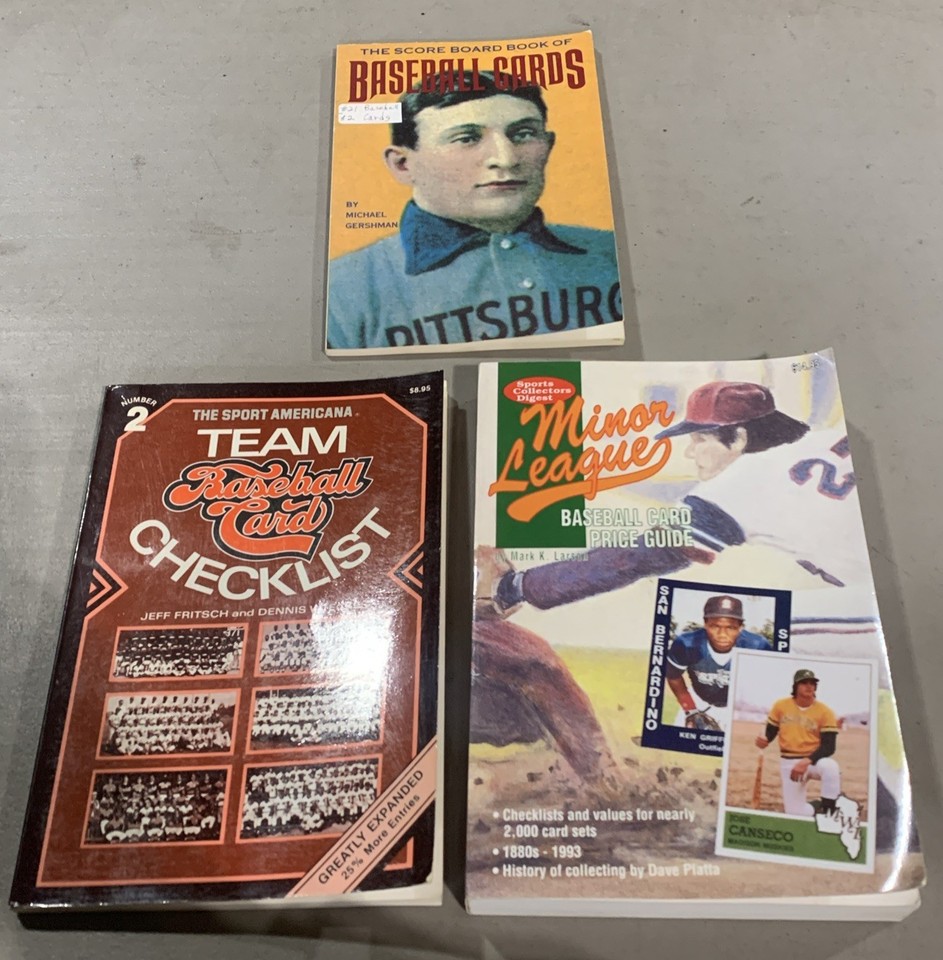 Lot Of 3 Baseball Cards & Price Guide Books. Team Checklists, Baseball ...