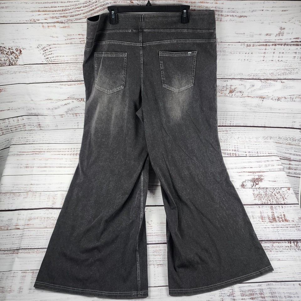 NWT Halara Flex Denim Wide Leg Pants 2X Regular Stretch Athleisure ...