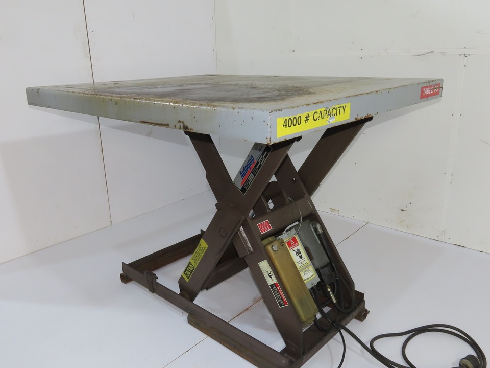 Autoquip 36S40 4000LB Hydraulic Scissor 36"Lift Table 48 x 60"Top 45 ...