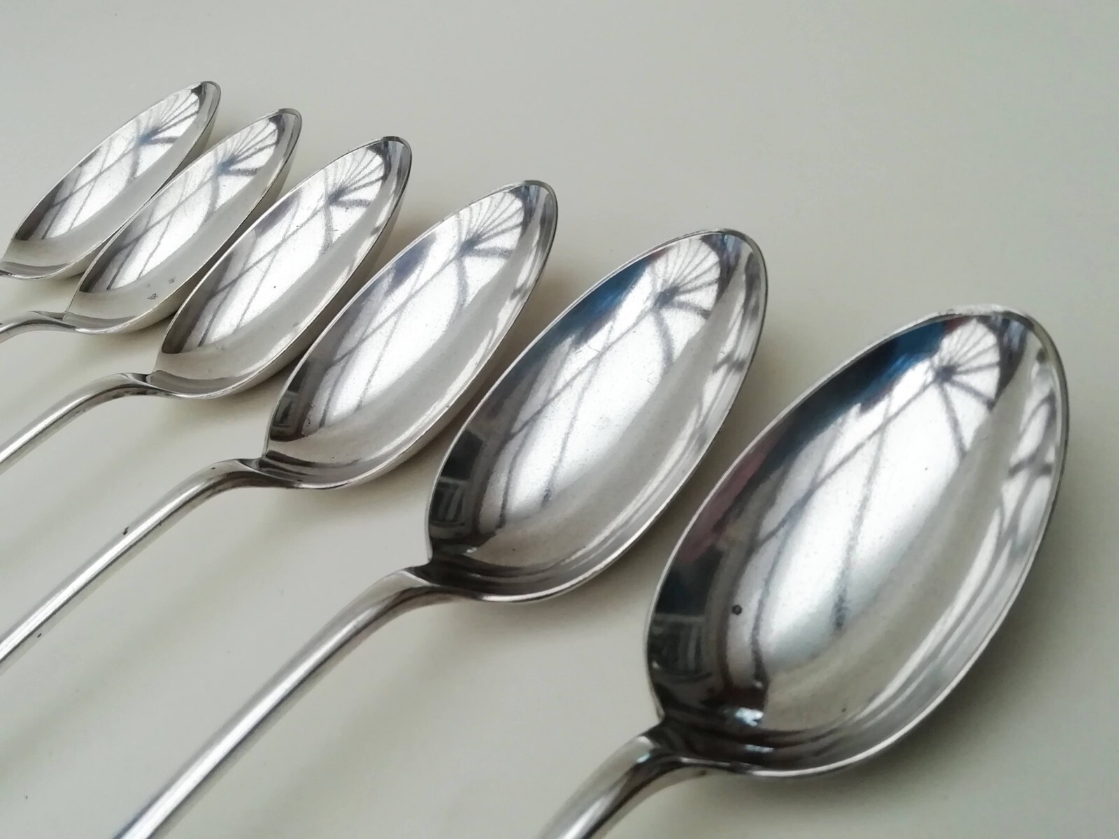 Vintage Josiah Adams & Sons Old English Silver Plated Dessert Spoons x ...