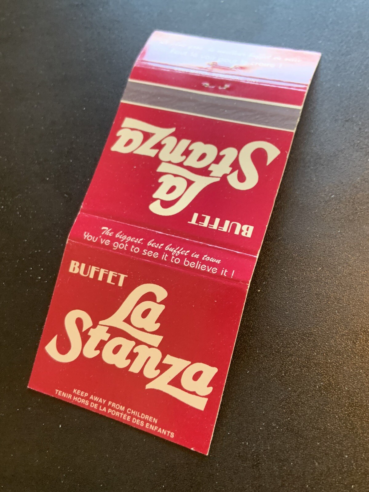 Vintage Canada Matchbook: “Buffet La Stanza” Quebec | eBay