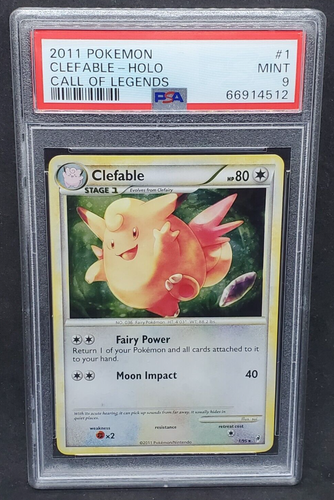 Pokemon PSA 9 MINT Clefable 1/95 Call of Legends Holofoil Rare 2011 ...