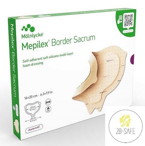 MEPILEX Border Sacrum Bandage Patch 16X 20 cm Silicone Self-Adherent ...