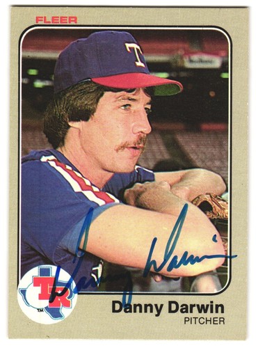 Danny Darwin 1983 Fleer #565 Texas Rangers Autograph Card | eBay