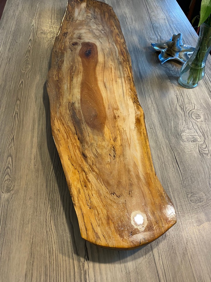 Large Live Edge Rustic Sycamore Charcuterie Board Highly Figured ...