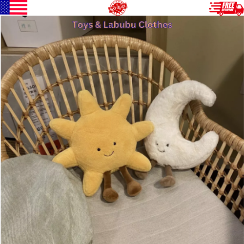 2pc Smile Face Moon & Sun Stuffed Plush Collectible Plush Toy China ...