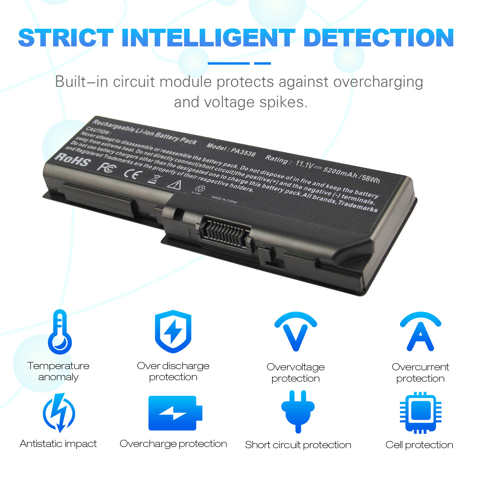 PA3536U-1BRS Battery for Toshiba Satellite P200 P300 L350 PA3536U-1BAS ...