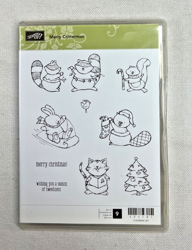 Stampin' Up! "Merry Crittermas" 121181 9 Stamp Set *LIGHTLY USED ...