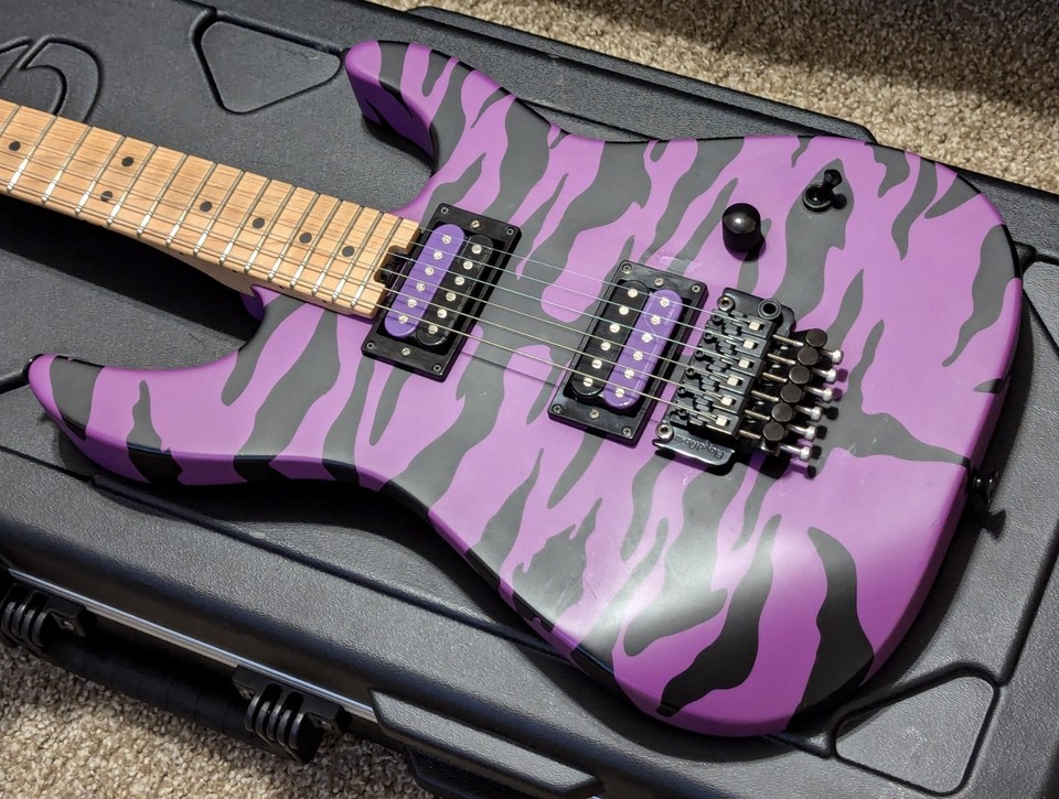 Charvel 2020 DK22 HH Satchel Signature Pro Mod Purple Bengal Guitar w ...