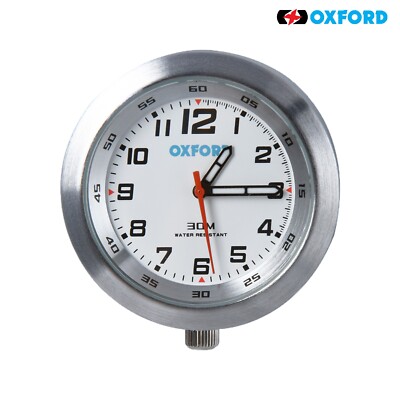 Oxford Analogue Motorcycle Motorbike ATV Clock Silver Scooter Water ...