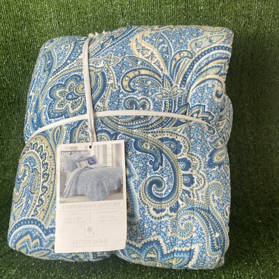 Levtex Home Timeless Collections King Size Kimpton Navy Quilt Set | eBay