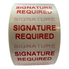 100 x Signature Required Labels 50mm x 25mm WITH EASY TEAR PERFORATIONS ...
