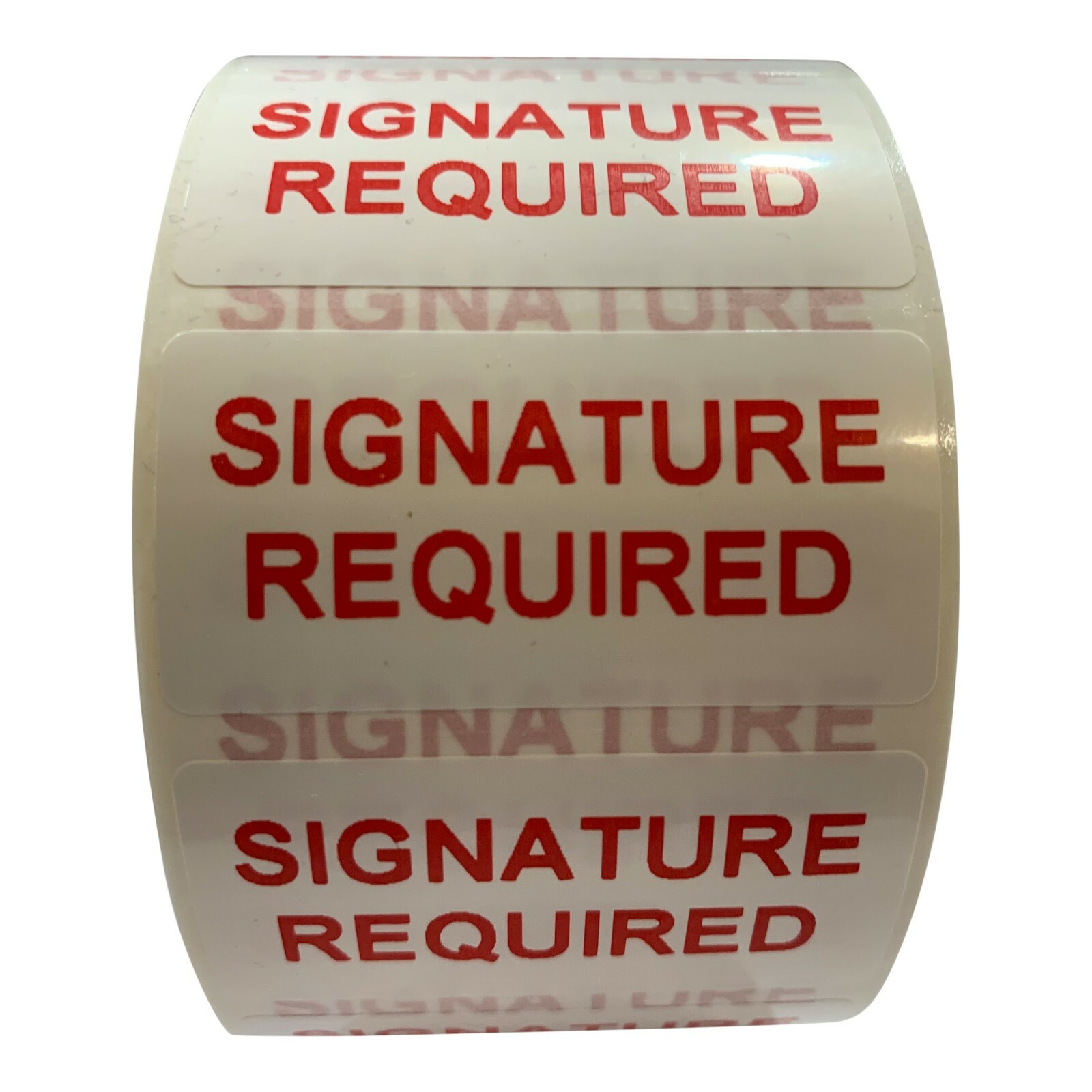 100 x Signature Required Labels 50mm x 25mm WITH EASY TEAR PERFORATIONS ...