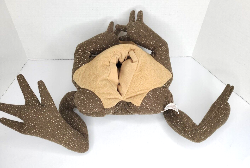 Folkmanis Folktails Full Body Hand Puppet Toad Frog Olive Green Large ...