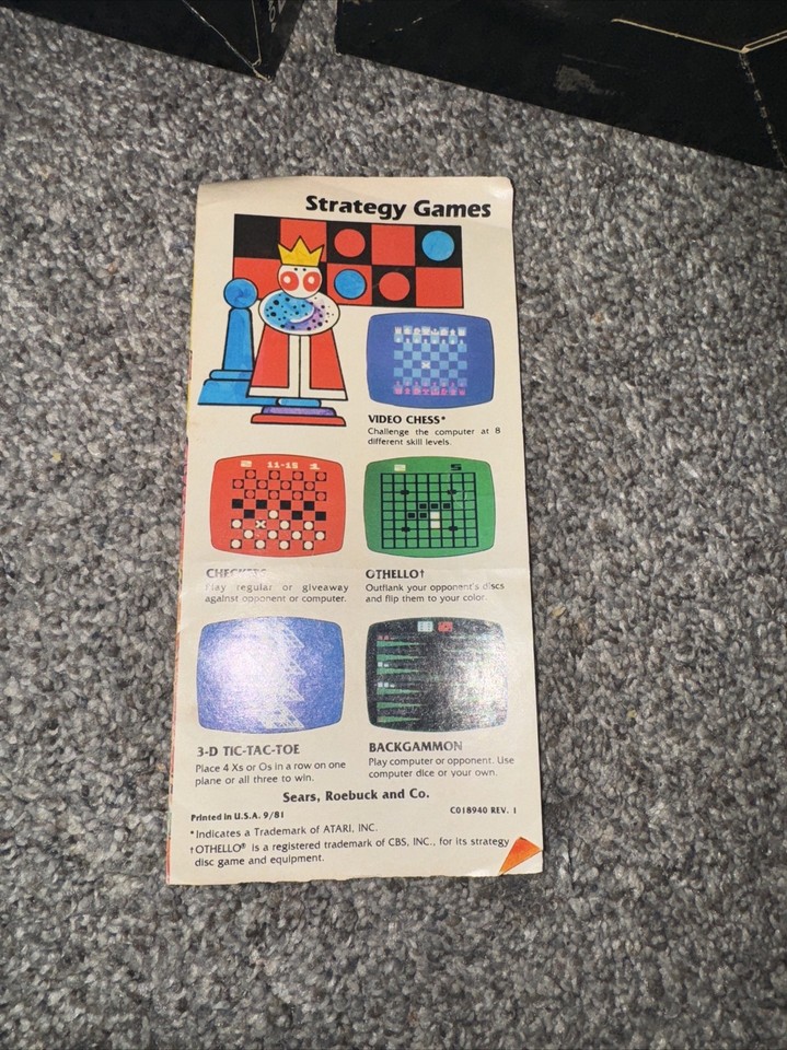 Star Raiders Atari 2600 Sears Tele-Games Big Box W/ touch pad & game VG ...