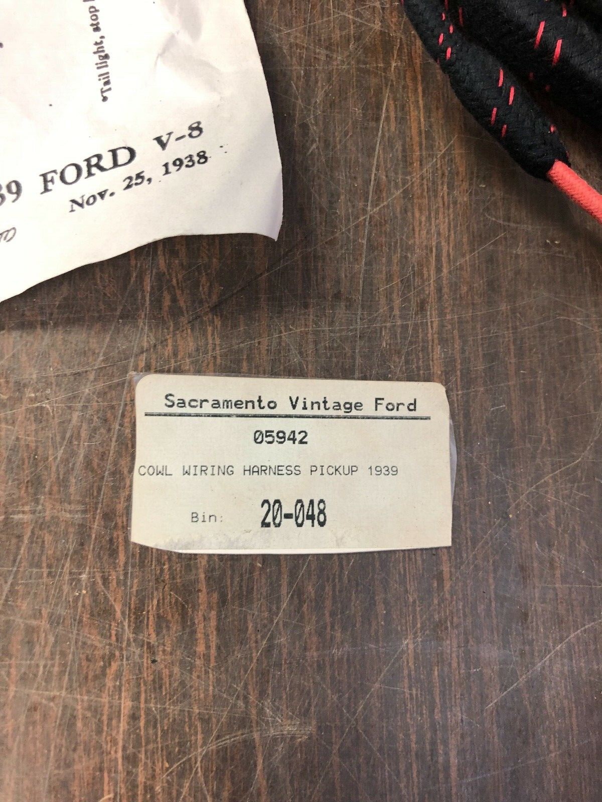 1939 FORD PICKUP TRUCK DASH COWL WIRING 91C-24401-A NORS 1019 | eBay